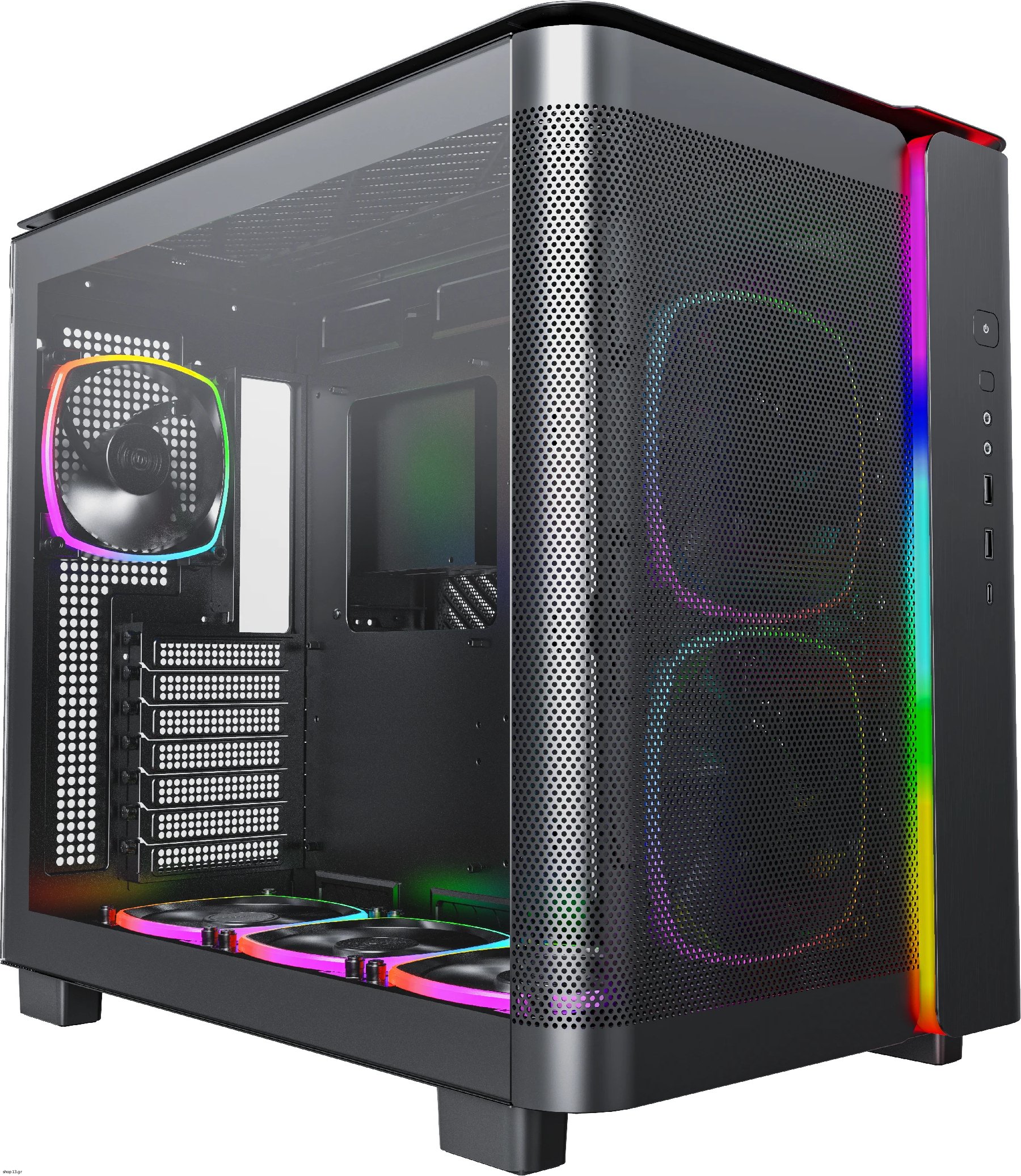 Montech KING 95 Pro, Dual Chamber Mid-tower Case, 6 ARGB Fans, 2 Front ...